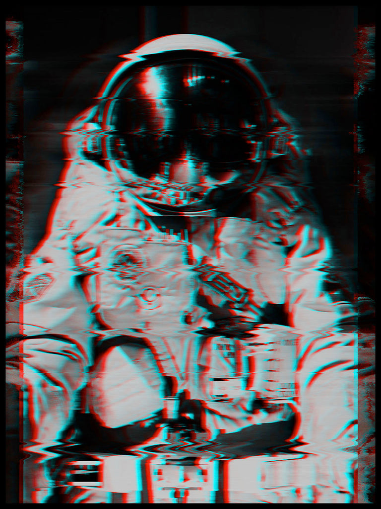 Poster: Astro Glitch - order online from nordicpostercollective.com